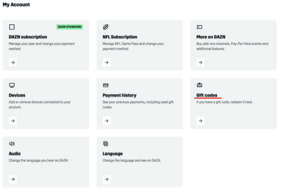 How to apply a gift code | DAZN JP